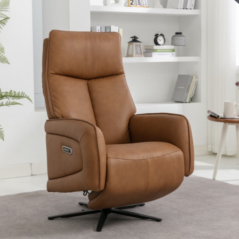 Prestige Triple Motor Electric Swivel Chair - Camel - Aspire Home ...