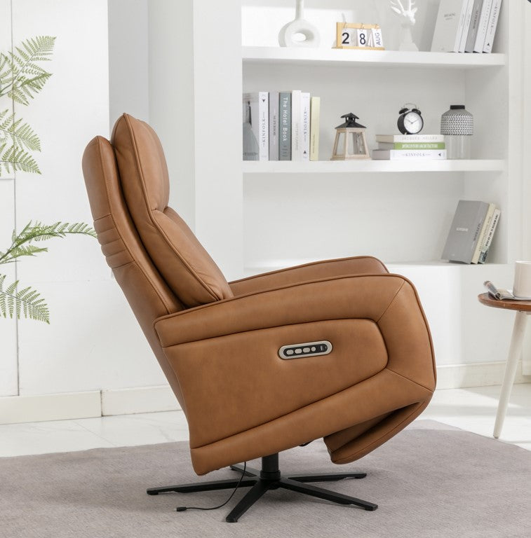 Prestige Triple Motor Electric Swivel Chair - Camel - Aspire Home ...