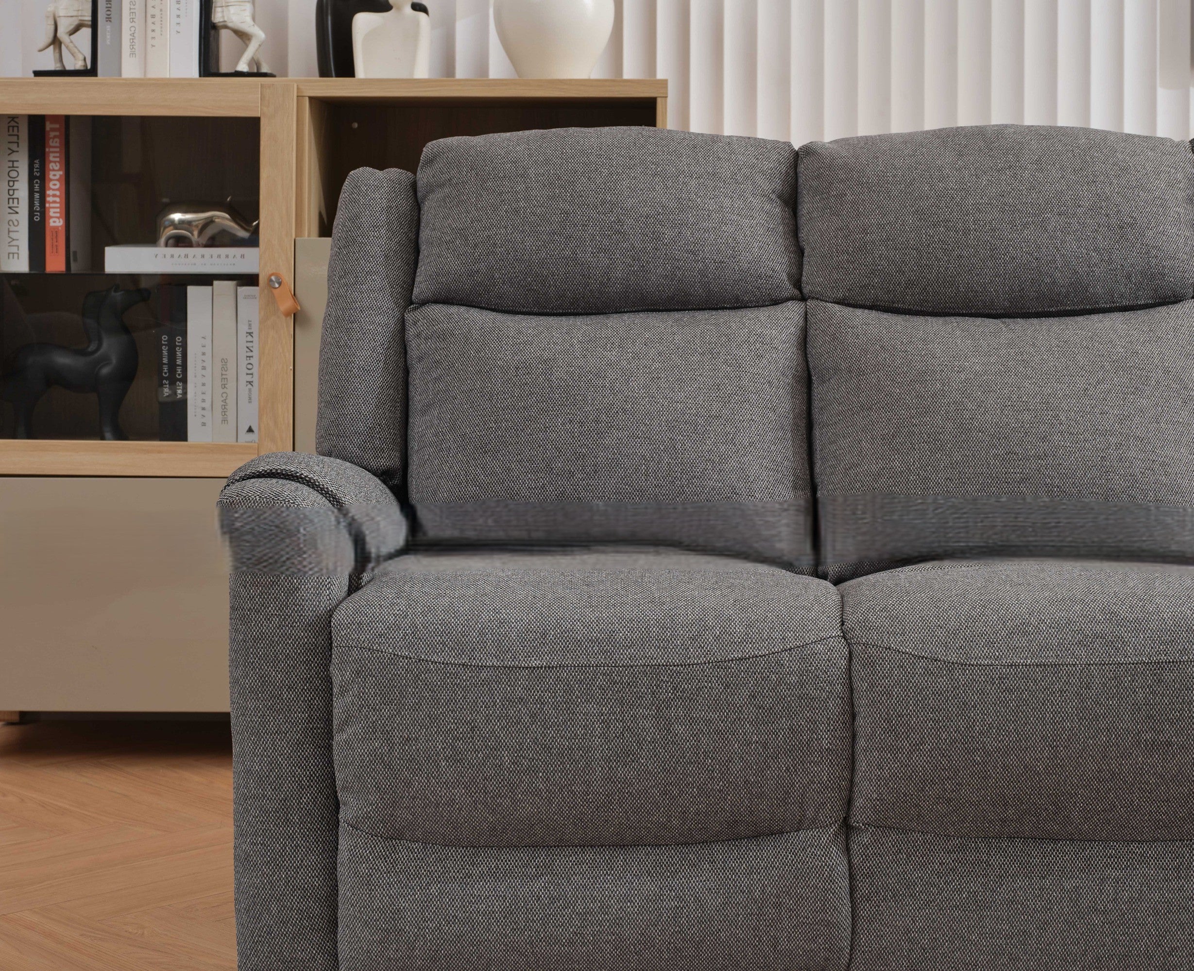 Lexus 2 Seater Electric Reclining Fabric Sofa - Grey - Aspire Home ...