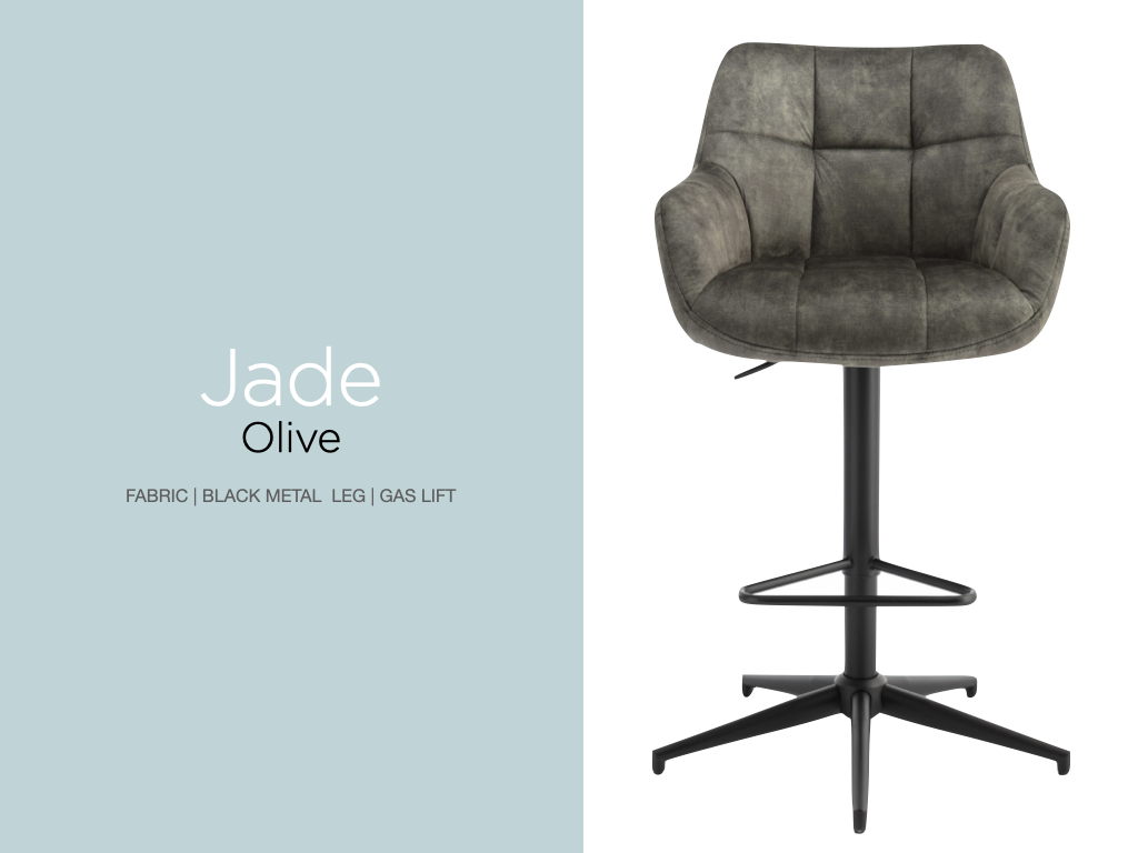 Jade Bar Stool - Olive (KD) - Aspire Home Furnitures