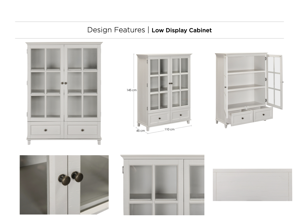Provence Low Display Cabinet - Aspire Home Furnitures